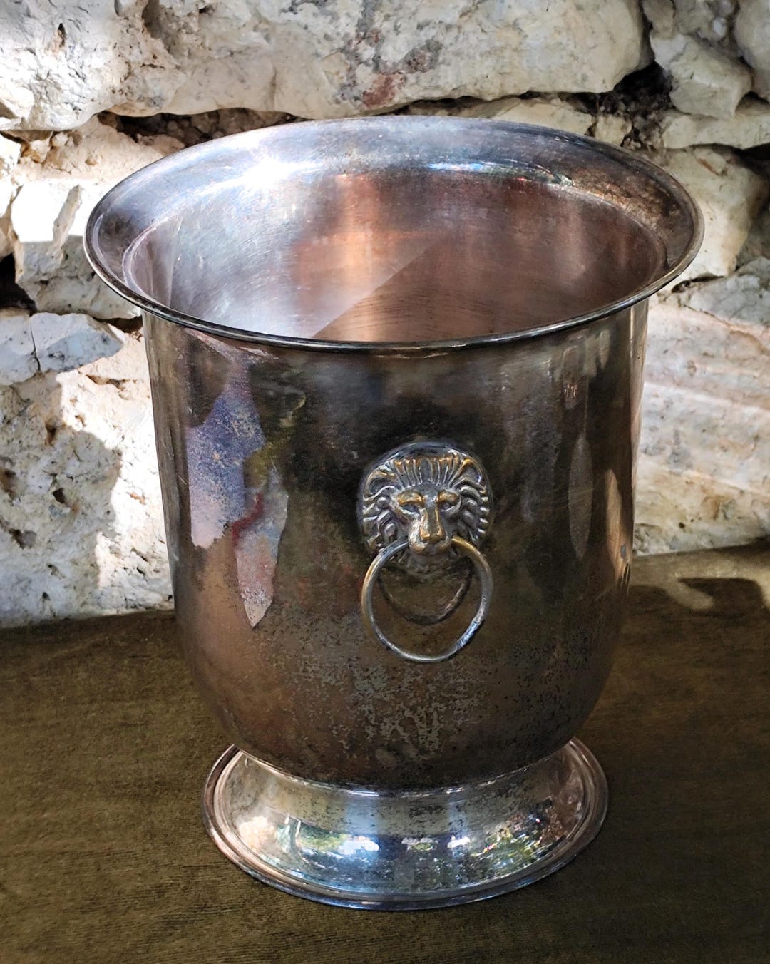 Vintage French Lion Head Champagne Bucket/ice Bucket With Lion Head ...