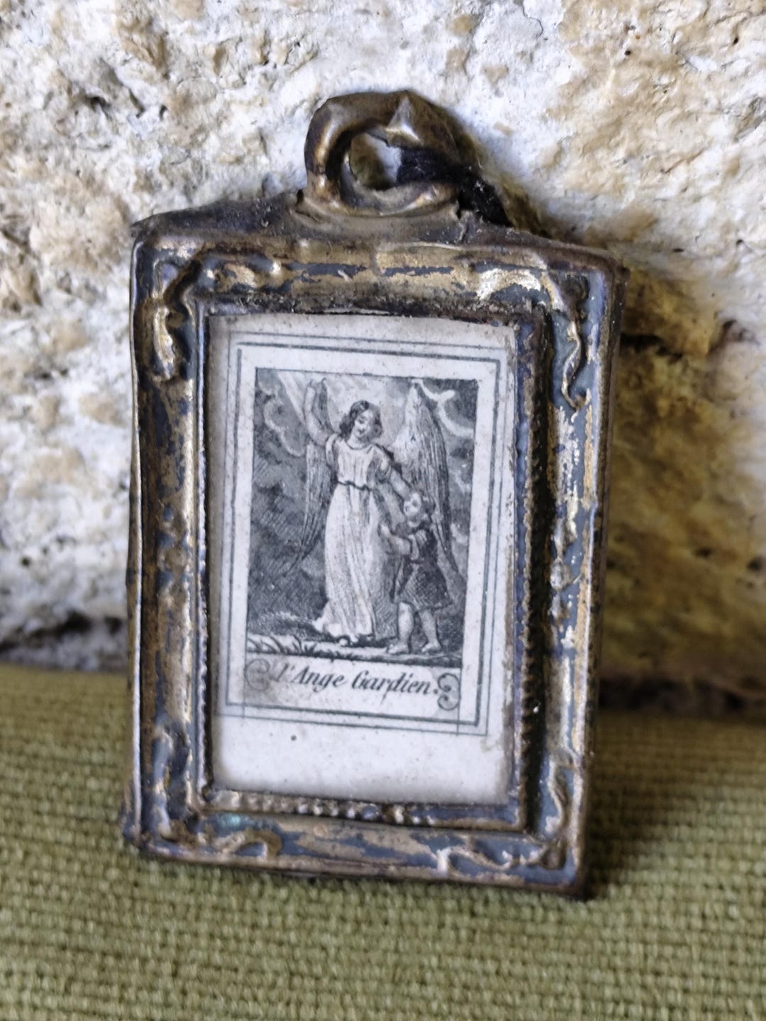 Old Small Frame With Guardian Angel Image - Etsy
