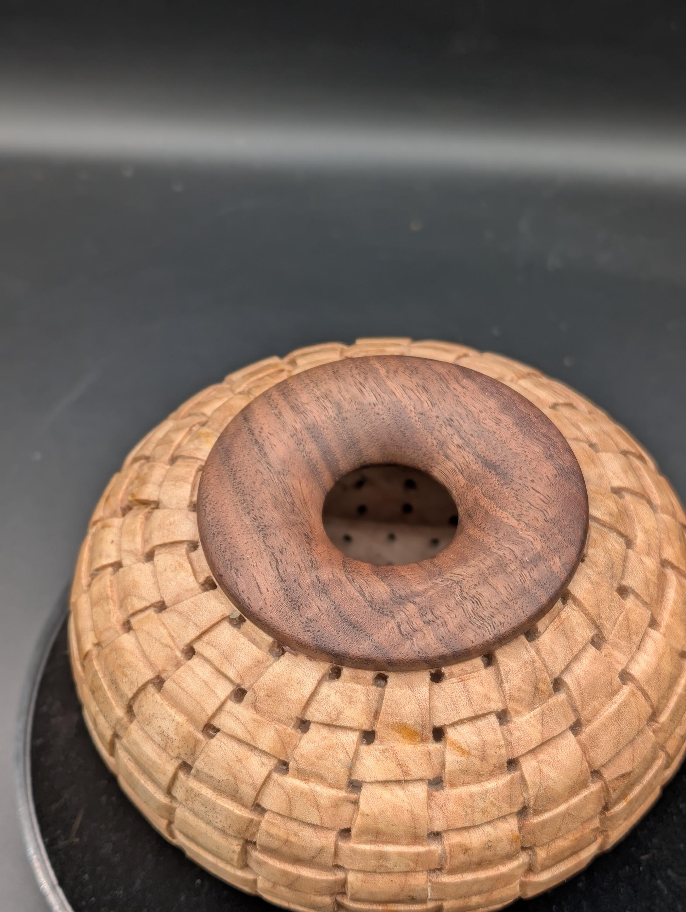 Carved Basket Weave Vase - Maple and Walnut - Etsy