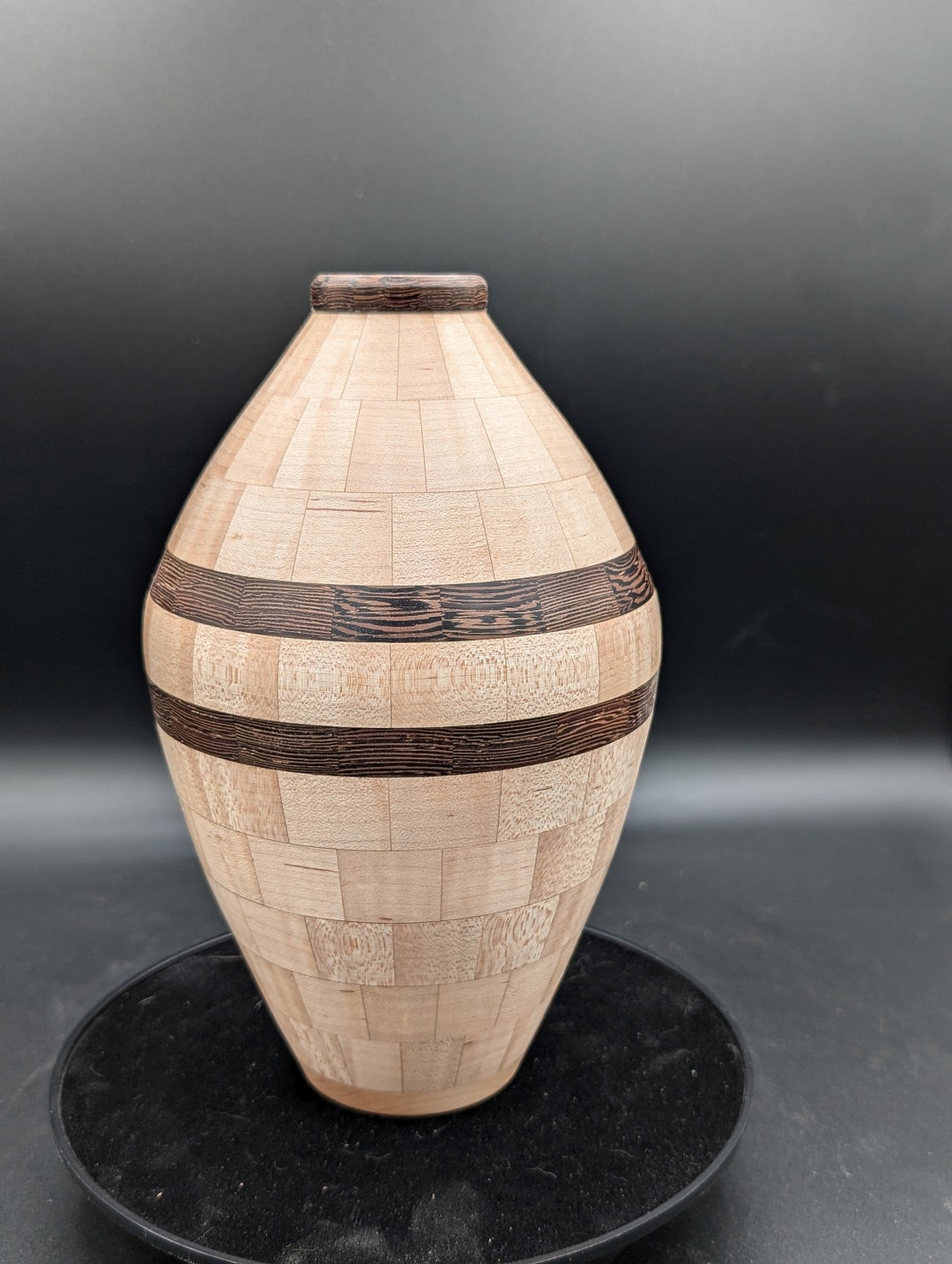 Maple and Wenge Segmented Wood Vsae - Etsy