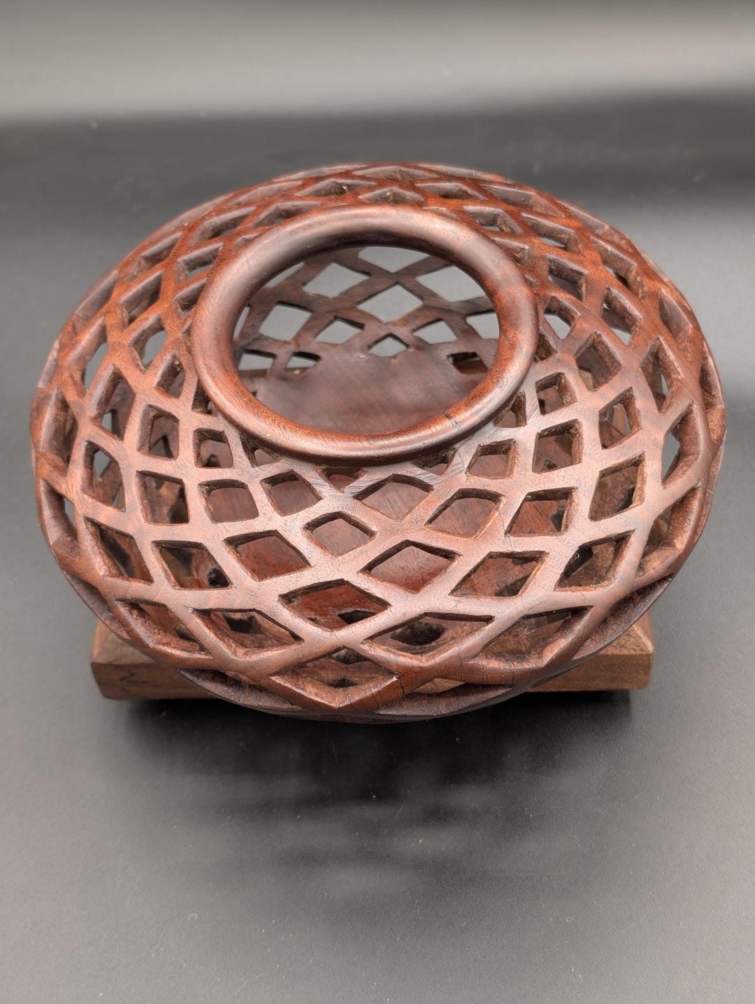 Carved Walnut 'lace' Vessel - Etsy