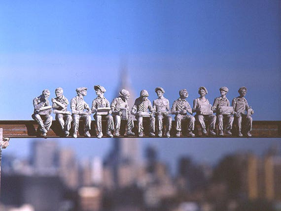 11 Inch Ironworker Statues made in Ceramic - Etsy