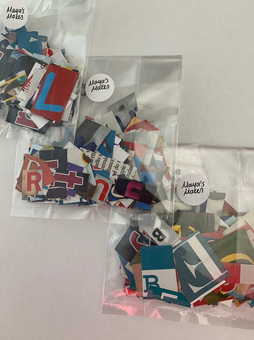 Magazine Letters 200/ Collage Ransom Scrapbooking Card | Etsy