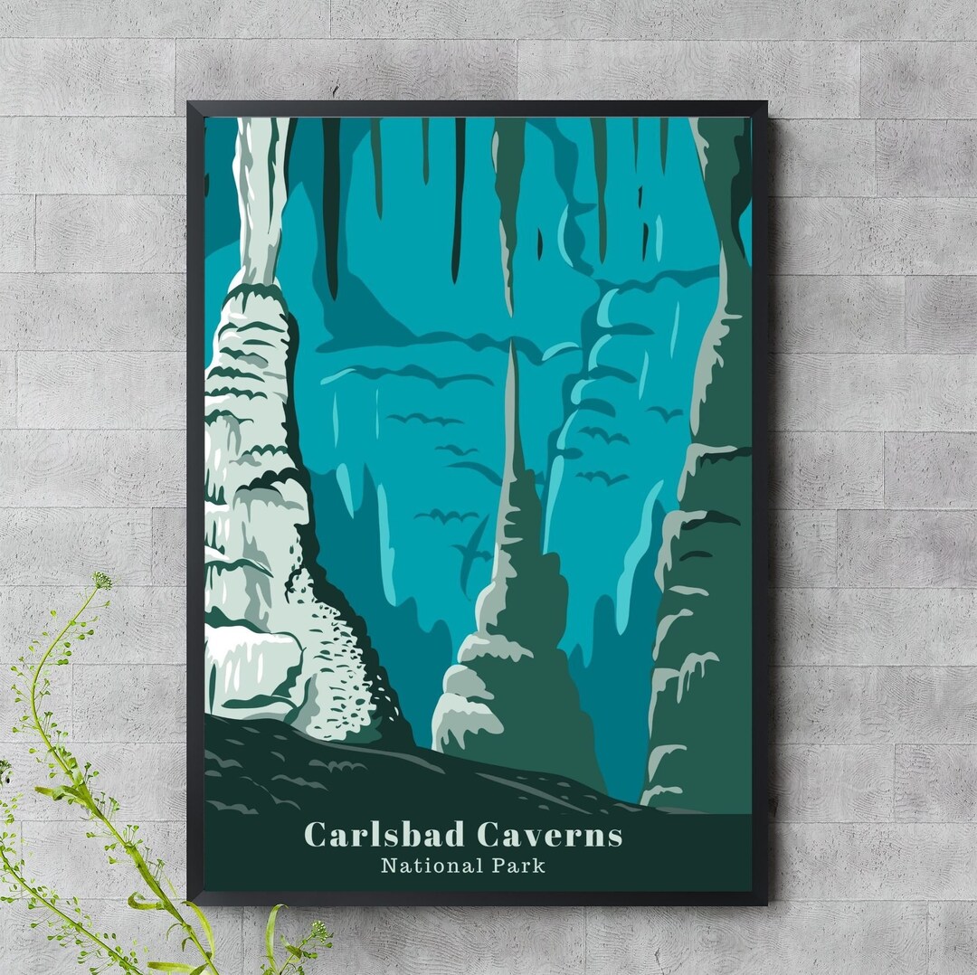 Carlsbad Caverns National Park Posters National Park Wall Art National ...
