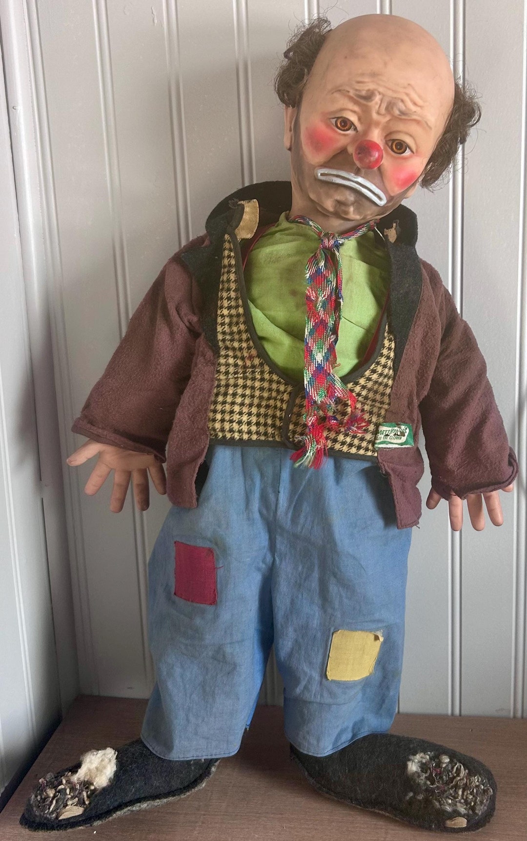Antique 1950s Emmett Kelly Hobo Willie the Clown Doll - All Original ...