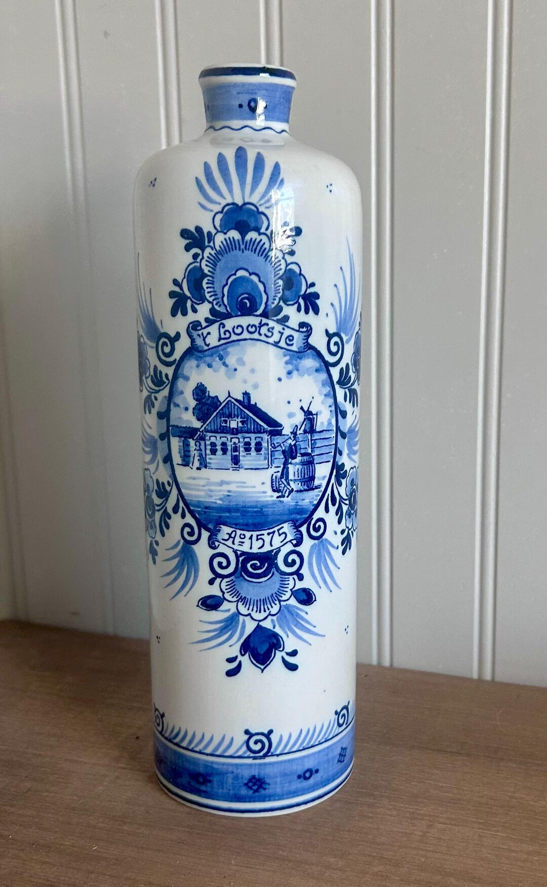 Vintage Bols Delft Blue Holland Porcelain Decanter - No Lid - Etsy UK