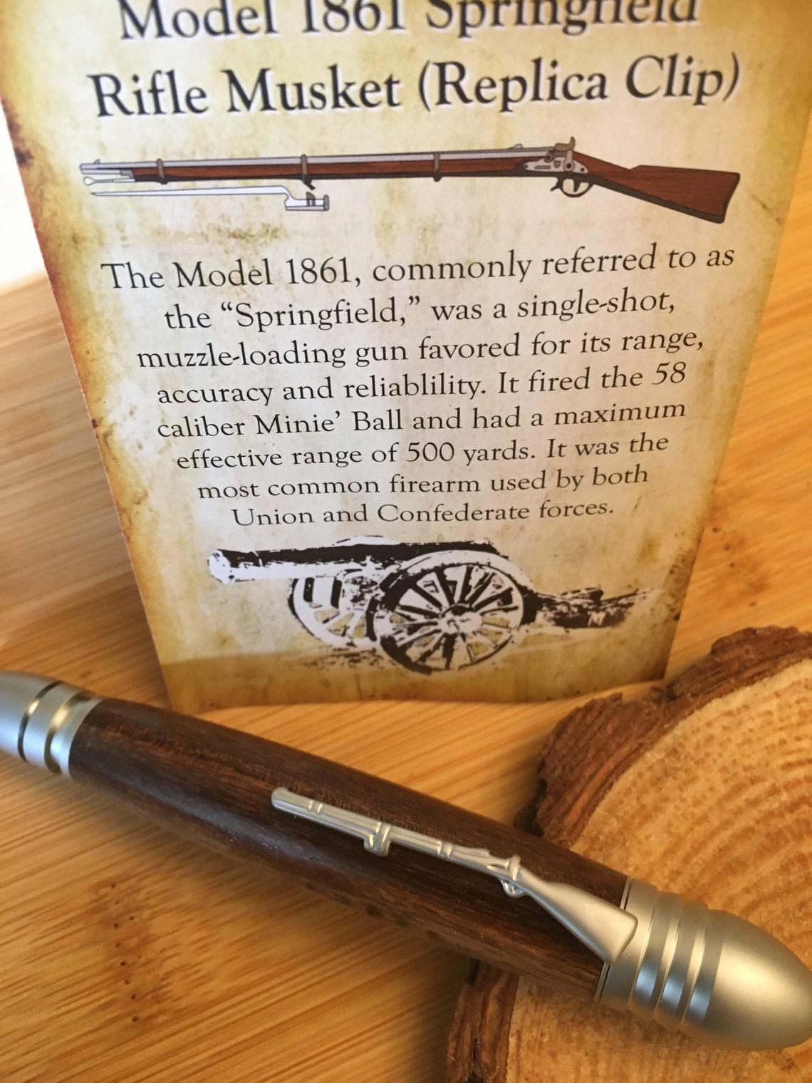 Civil War Hand Turned Ballpoint Pen. Brushed Satin. White Oak - Etsy