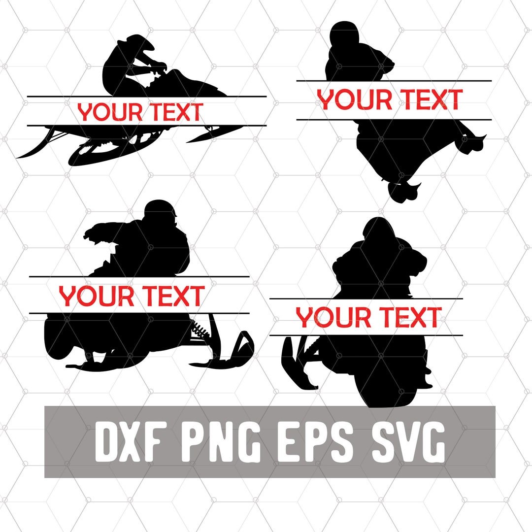 Snowmobile Monogram Split Svg - Snocross Svg - Snowmobile - Snowmobile ...