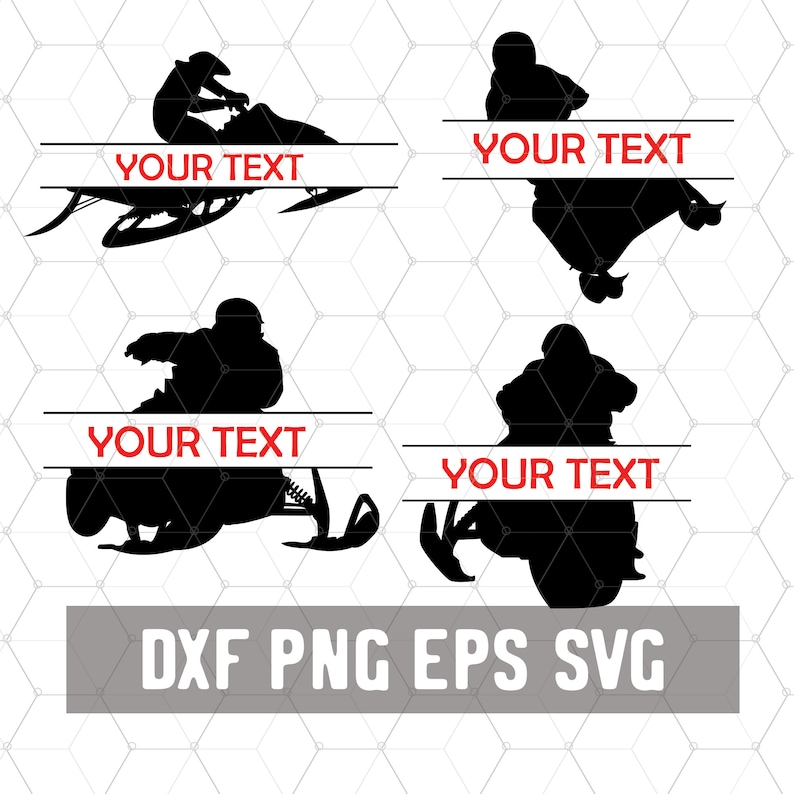 Snowmobile Monogram Split Svg - Snocross Svg - Snowmobile - Snowmobile ...