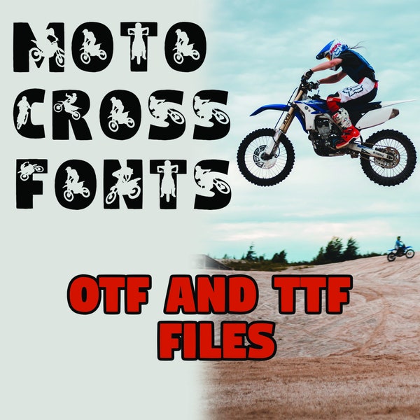 Motocross Font - Etsy