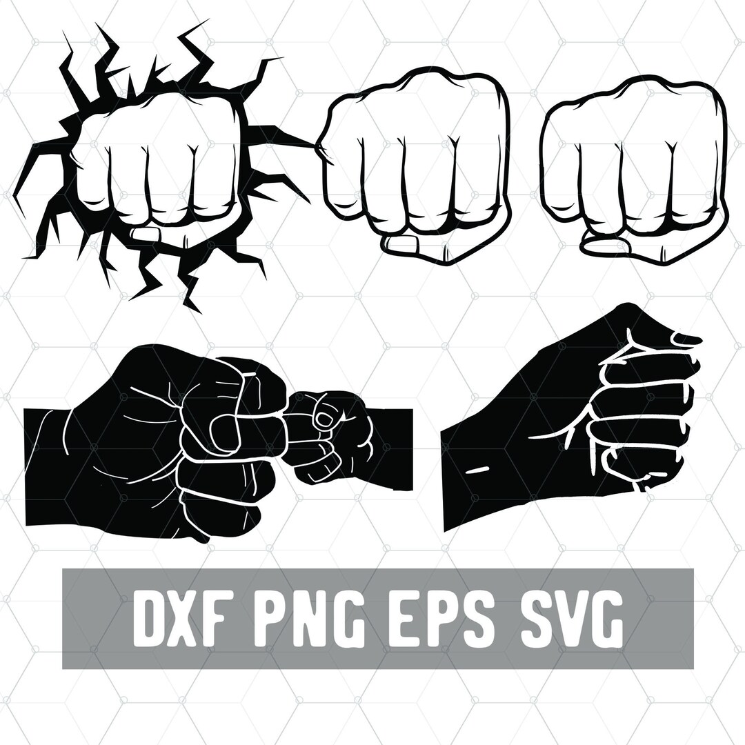 Fist SVG - Punch DXF - Fistbump - Adult Baby Fistbump SVG - Digital ...