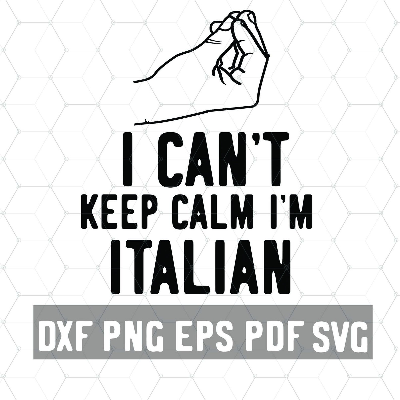 Italian Finger Gesture Italian DXF Sicilian Digital - Etsy
