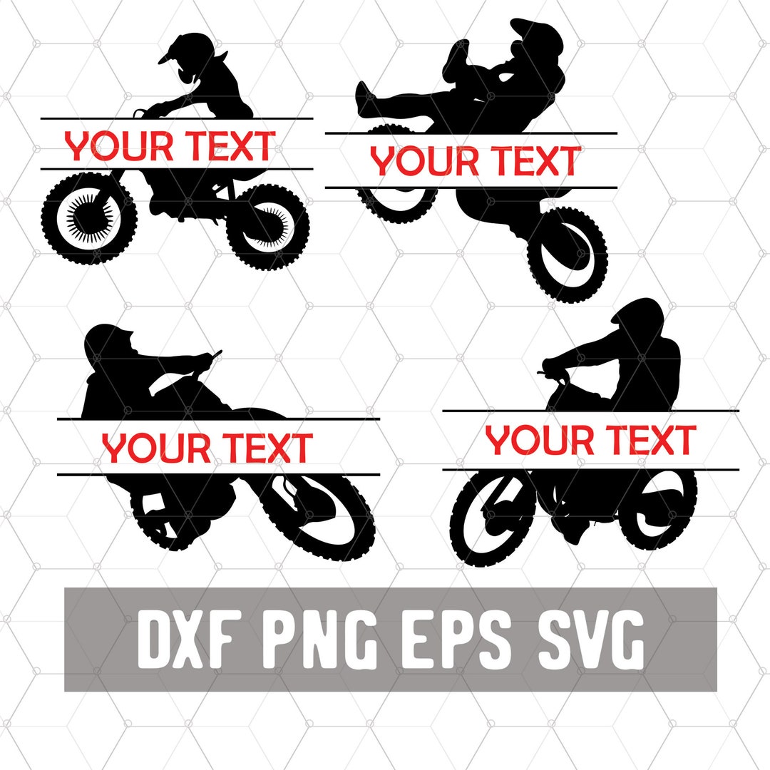Dirt Bike SVG - Motorcross Bundle SVG -dirt Bike Monogram Split ...