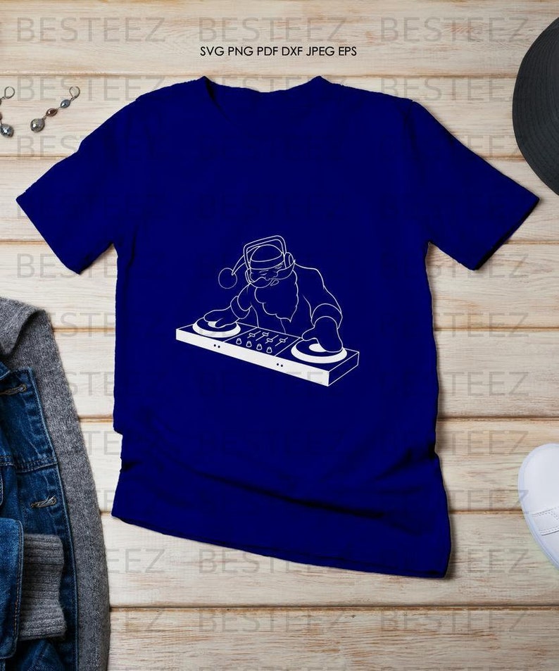 Santa Claus DJ Svg File Christmas Png Digital Download - Etsy