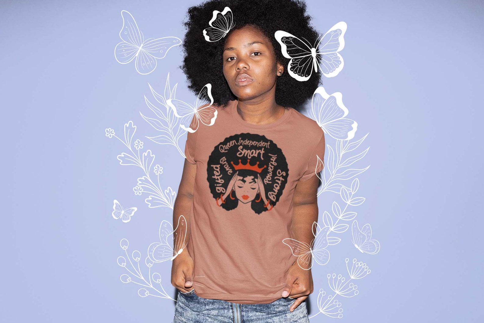Melanin Black Queen - Black Girl Magic - Natural Afro Hair SVG ...