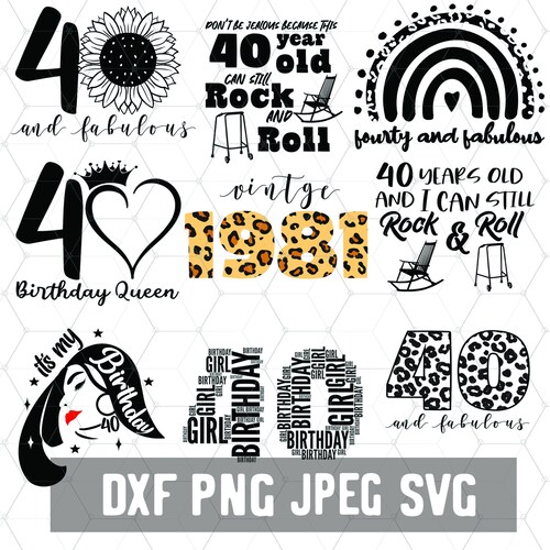 40 and Fabulous Png Sublimation Design Download Leopard 40th - Etsy Canada