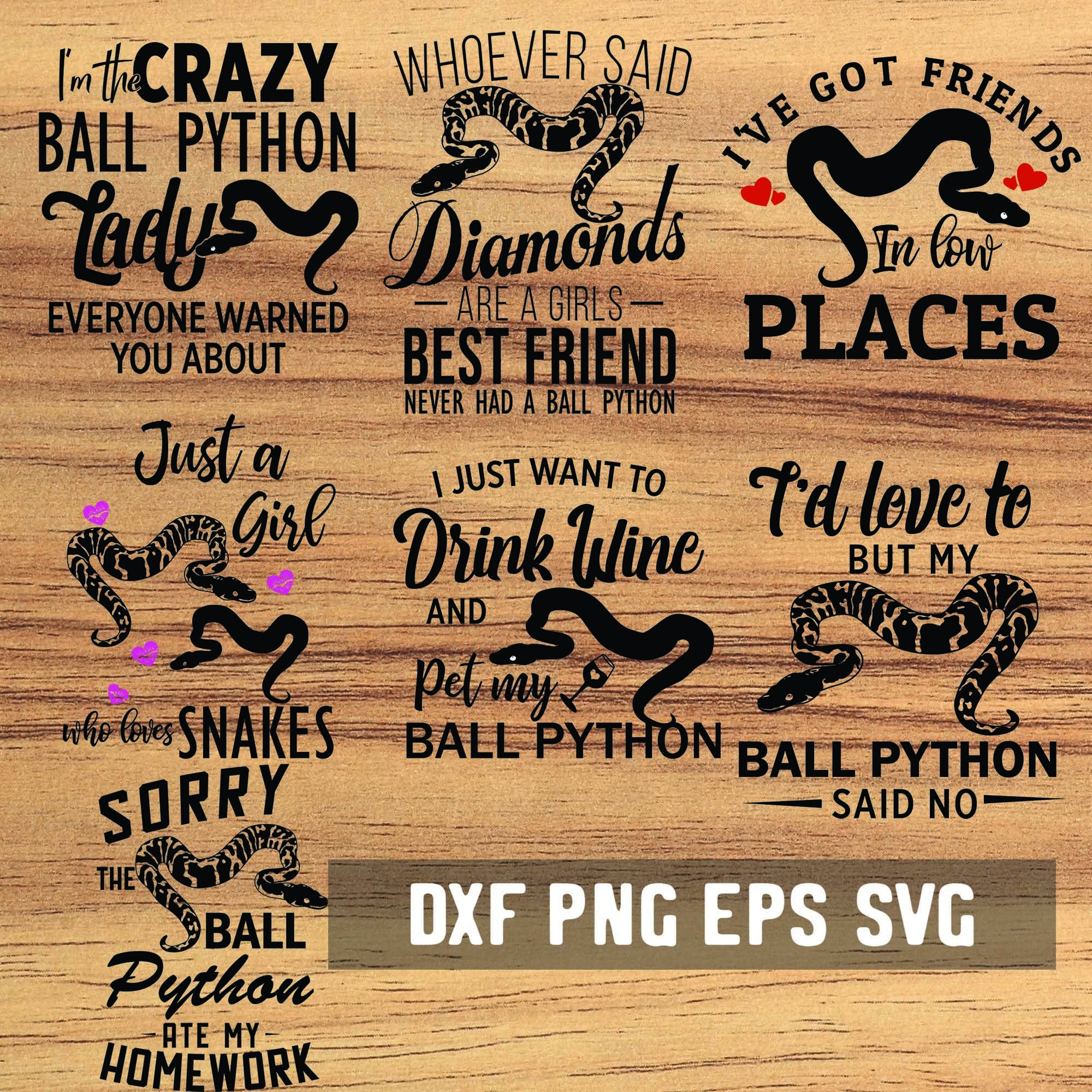 Ball Pythion SVG Snake Lover Clipart Snake Lady Dxf - Etsy