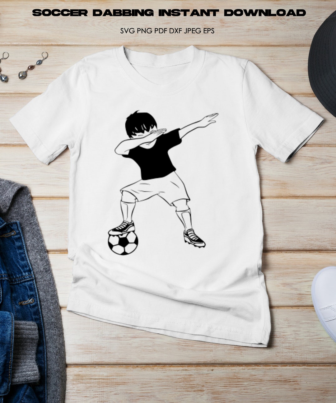 Soccer Dabbing Svg File- Soccer Boy Dabbing - Digital Download ...