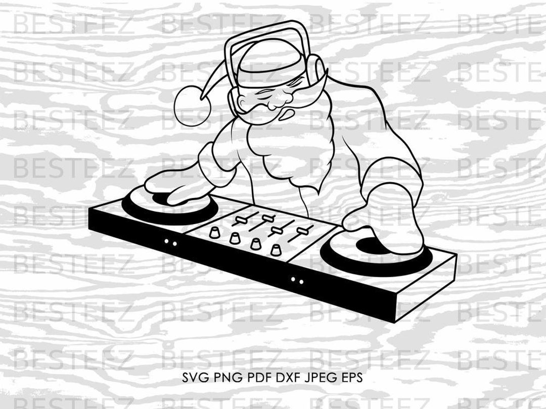 Santa Claus DJ Svg File- Christmas Png - Digital Download - Cut File ...