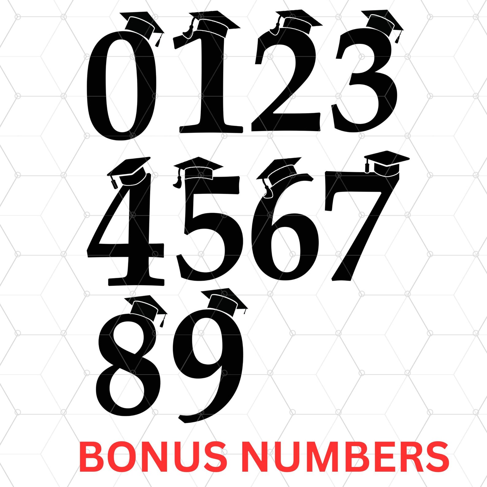 Monogram Letter Alphabet Graduate Font Digital Design Svg, Jpeg, Png ...