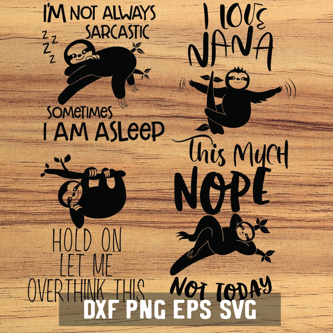 Cute Sloth SVG Sloth Download Baby Sloth Sayings PNG Files - Etsy