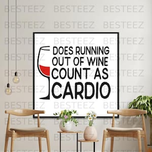 Running Out of Wine Svg File Cardio Png Digital Download Cut File for ...