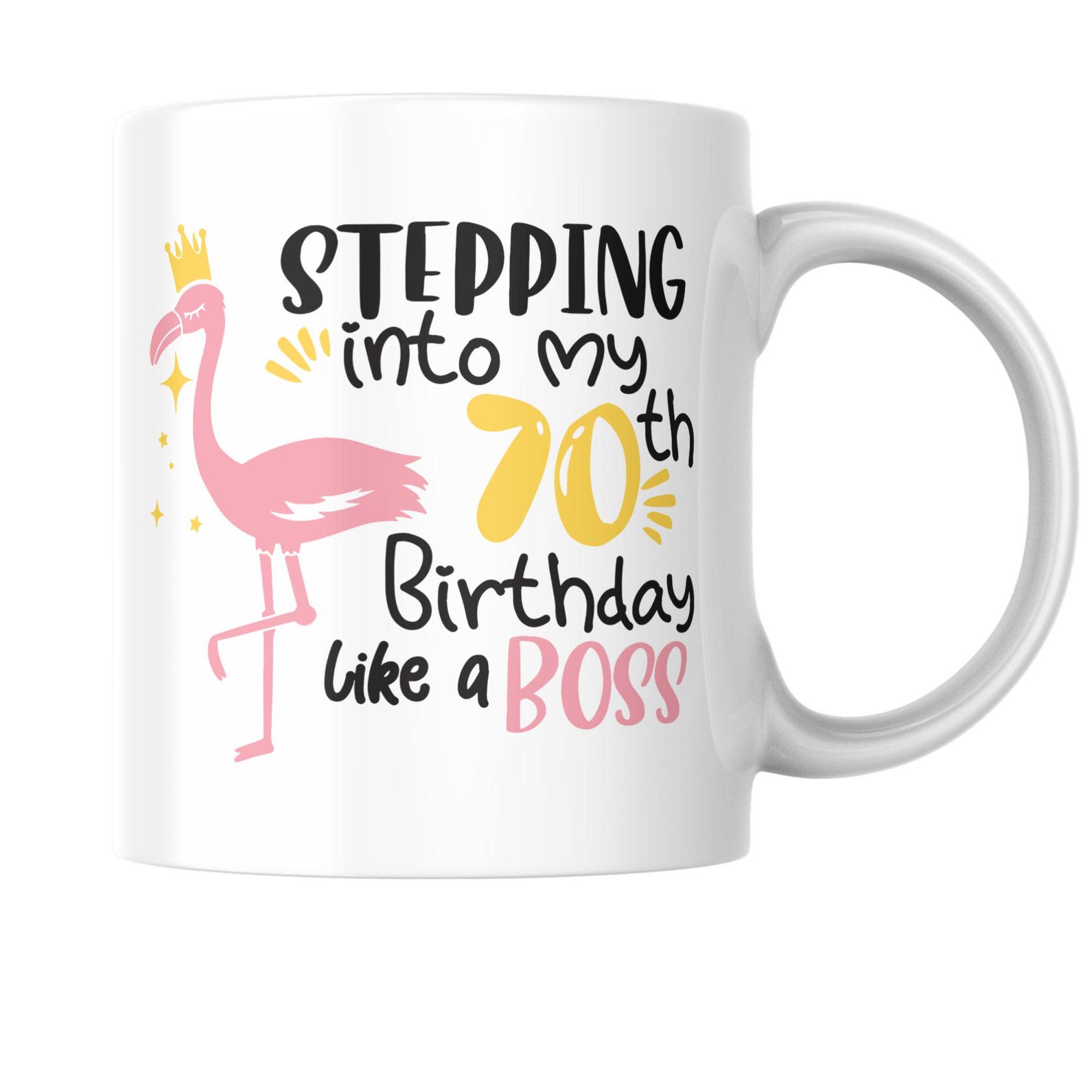Stepping Into 70 - 70th Women Birthday - 70 & Fabulous Svg - Pink ...