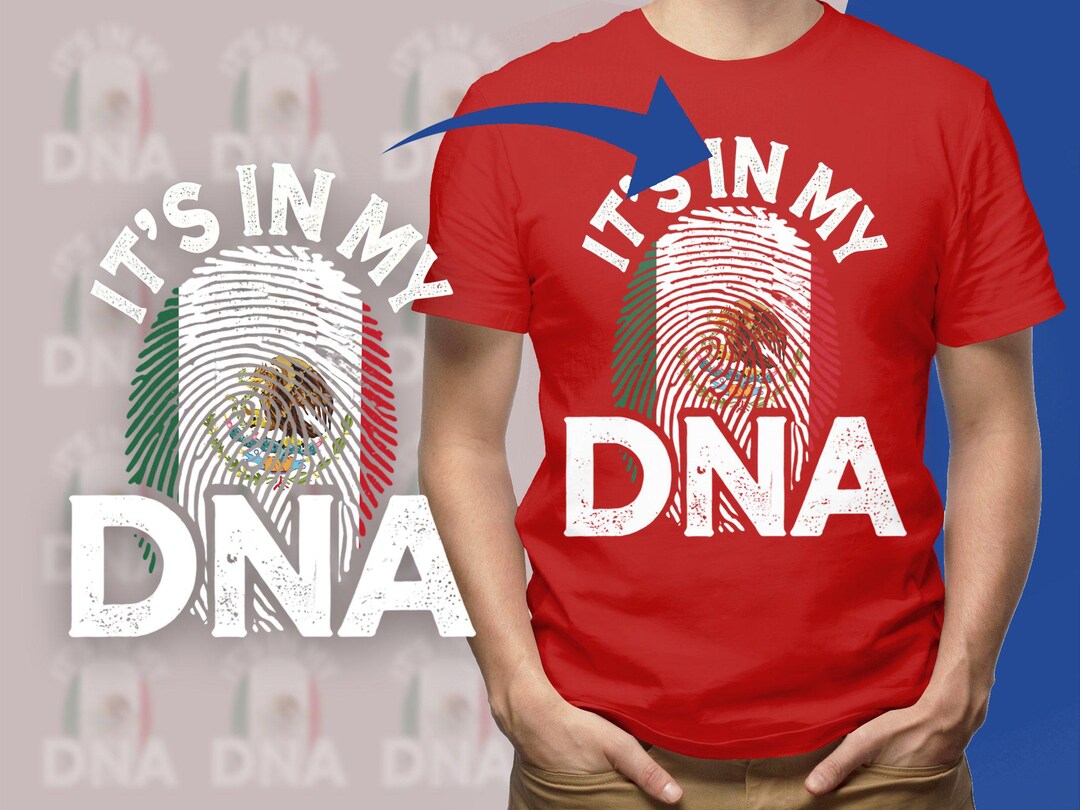 It's in My DNA Digital Design, Mexican Flag Fingerprint PNG ...