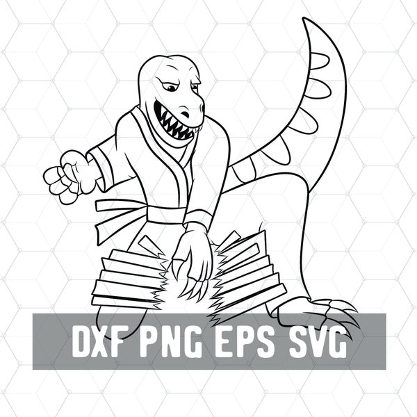 Karate Dinosaur Svg - Etsy