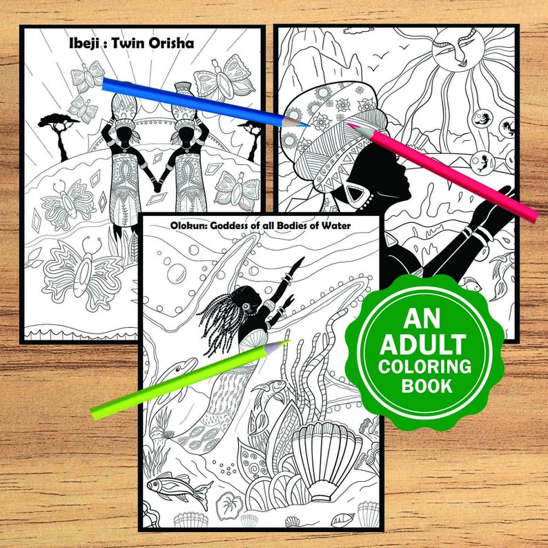 Orisha Adult Coloring Pages - Printable Coloring - Yoruba Coloring Page ...