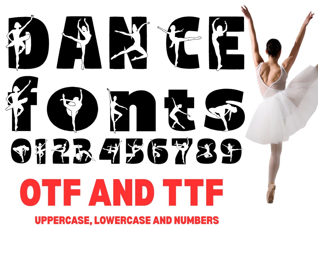 Dance Font - Font for Dancers | Alphabet and Numbers | OTF & TTF ...