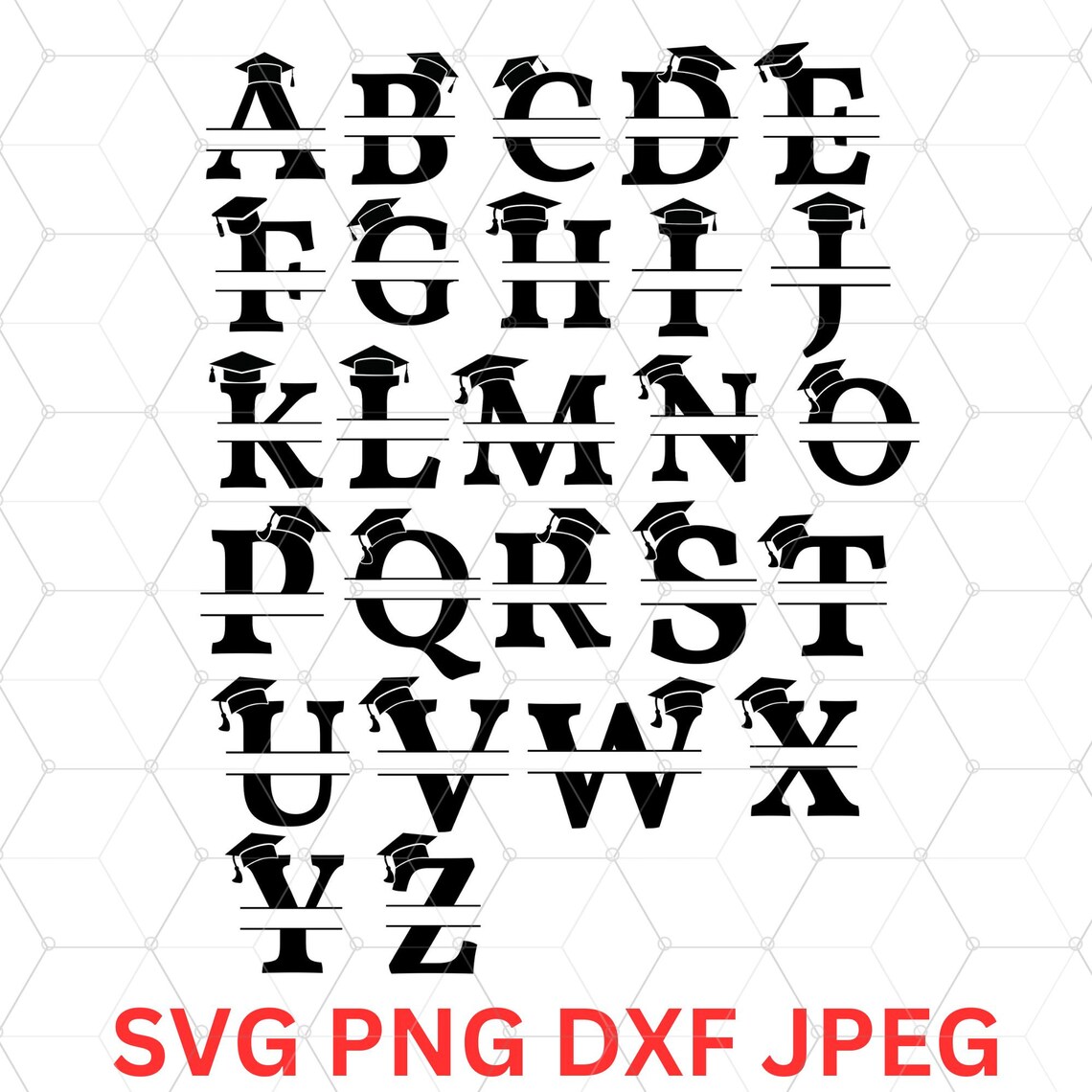 Monogram Letter Alphabet Graduate Font - Digital Design - Svg, Jpeg ...