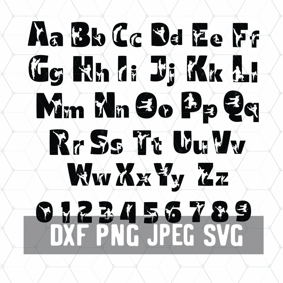 Taekwondo Font SVG - TKD Cricut - Alphabet Svg Files for Cricut ...
