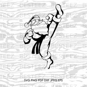 Santa Claus Taekwondo Svg File- Christmas Png - Digital Download - Cut ...