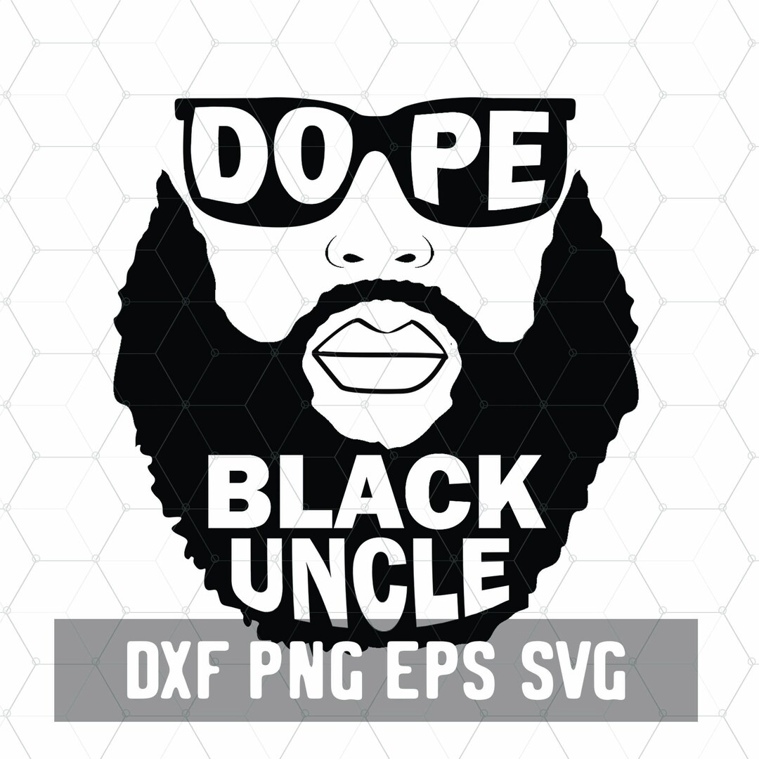 Dope Black Uncle SVG- Bearded Bald Black Man Download - Black Girl ...