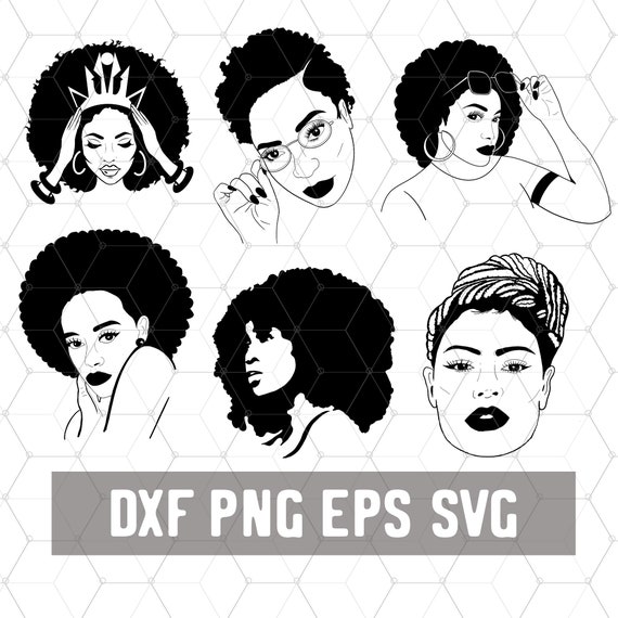 Black Women Bundle African American Women SVG Natural Hair | Etsy