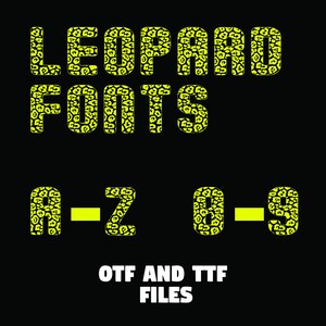 Leopard Fonts OTF and TTF Alphabet Fonts Numbers Cheetah Download Dance ...
