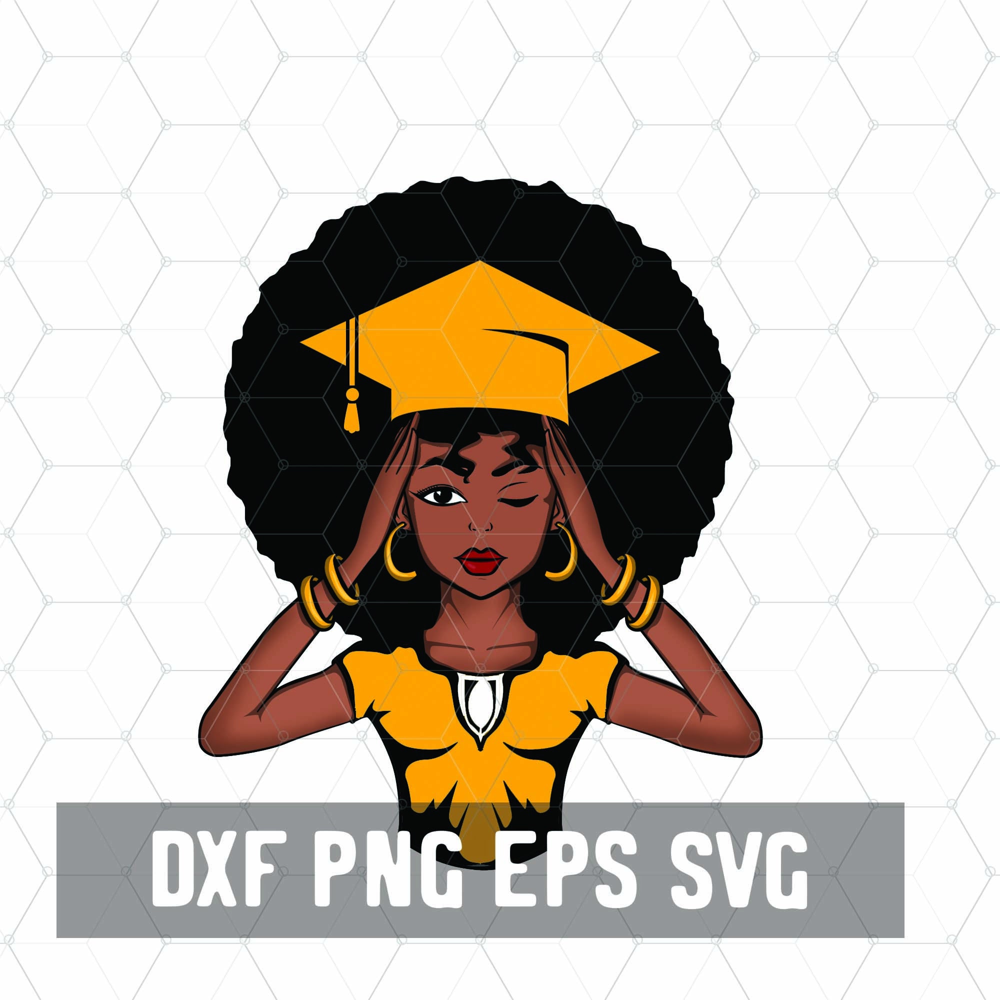 Melanin Black Graduate SVG PNG Download | Etsy