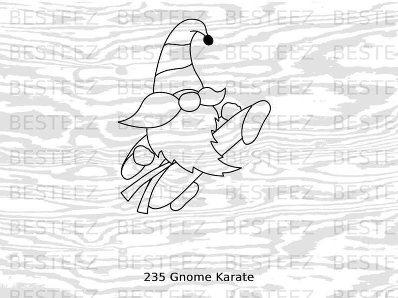 Gnome Karate Svg File- Taekwondo Png - Digital Download - Cut File for ...
