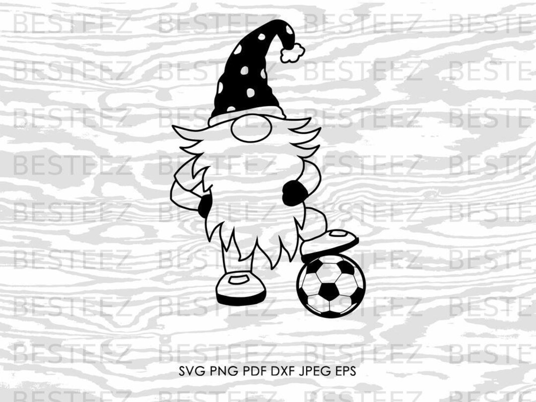 Soccer Gnome Svg File- Gnomies Christmas Png - Digital Download - Cut ...