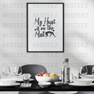 Heart on the Mat Svg File- Wrestling Mom Png - Wrestler Digital ...