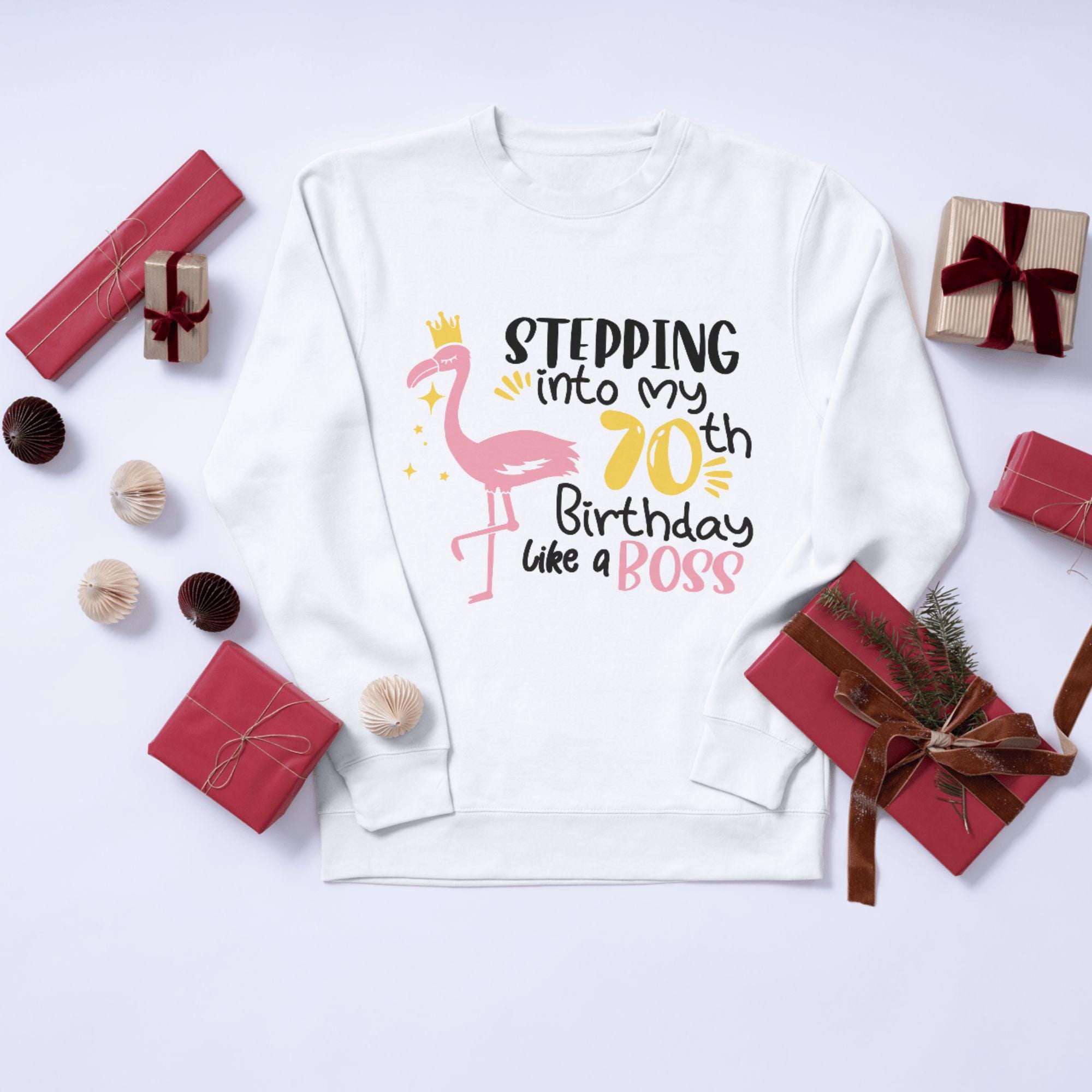 Stepping Into 70 - 70th Women Birthday - 70 & Fabulous Svg - Pink ...