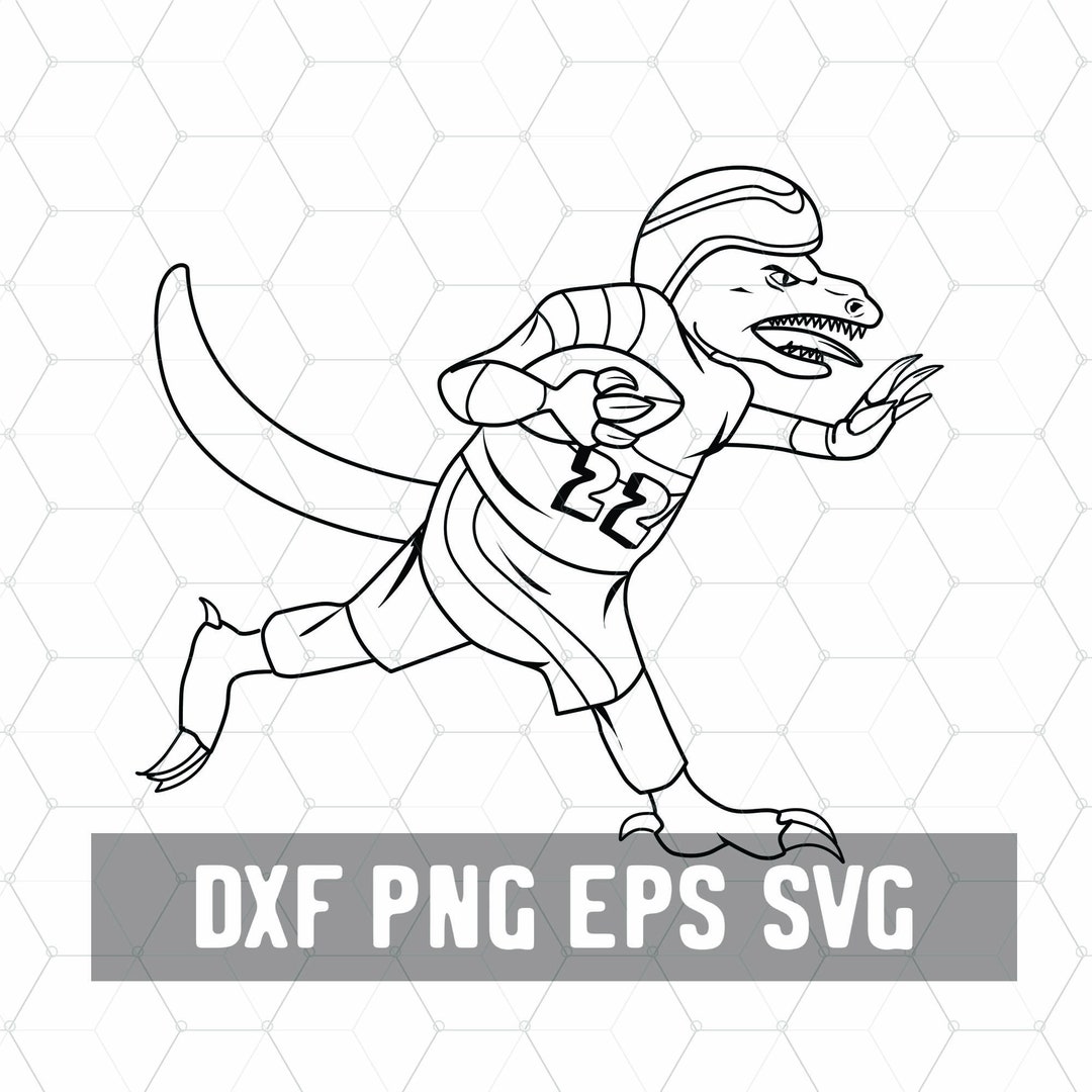 Dino Football SVG - T-rex Svg - Dinosaur Touchdown - Digital Download ...