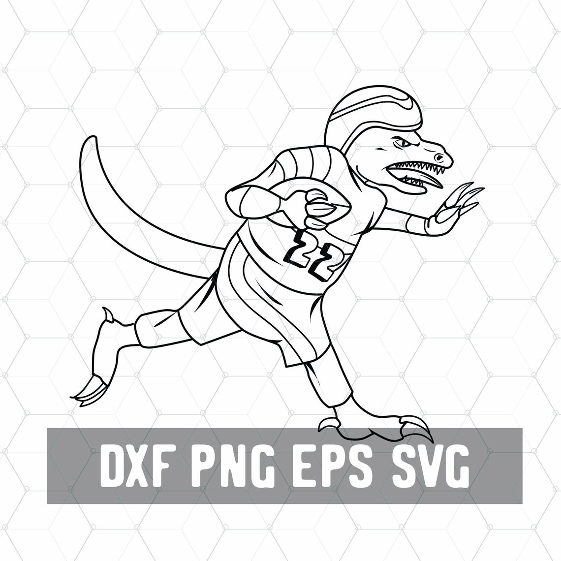 Dino Football SVG T-rex Svg Dinosaur Touchdown Digital | Etsy