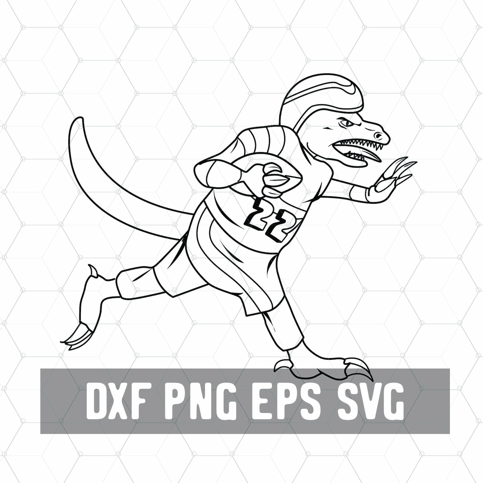 Dino Football SVG T-rex Svg Dinosaur Touchdown Digital | Etsy