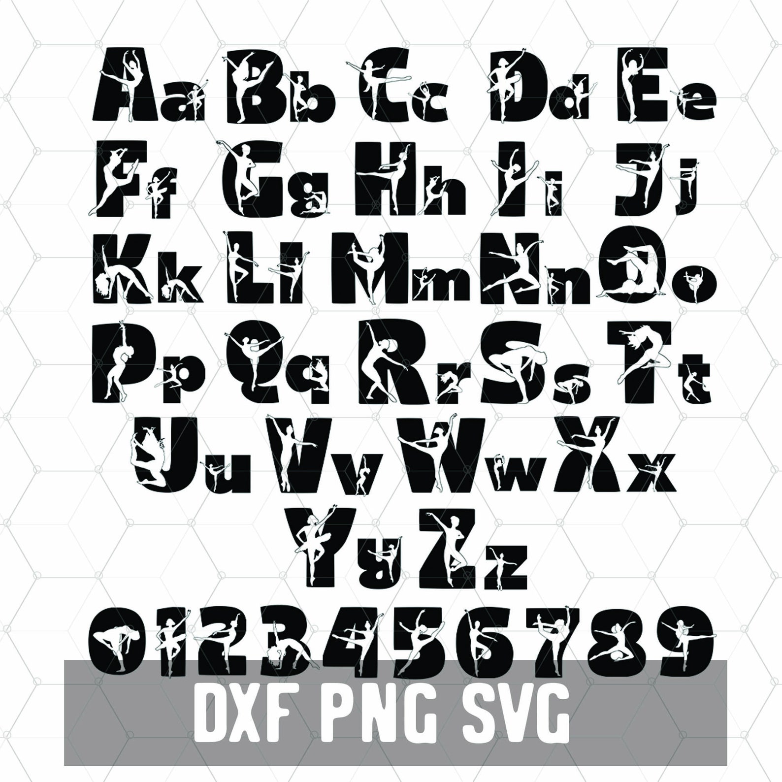 Dance Font SVG - Jazz Ballet Cricut - Alphabet Svg Files for Cricut ...