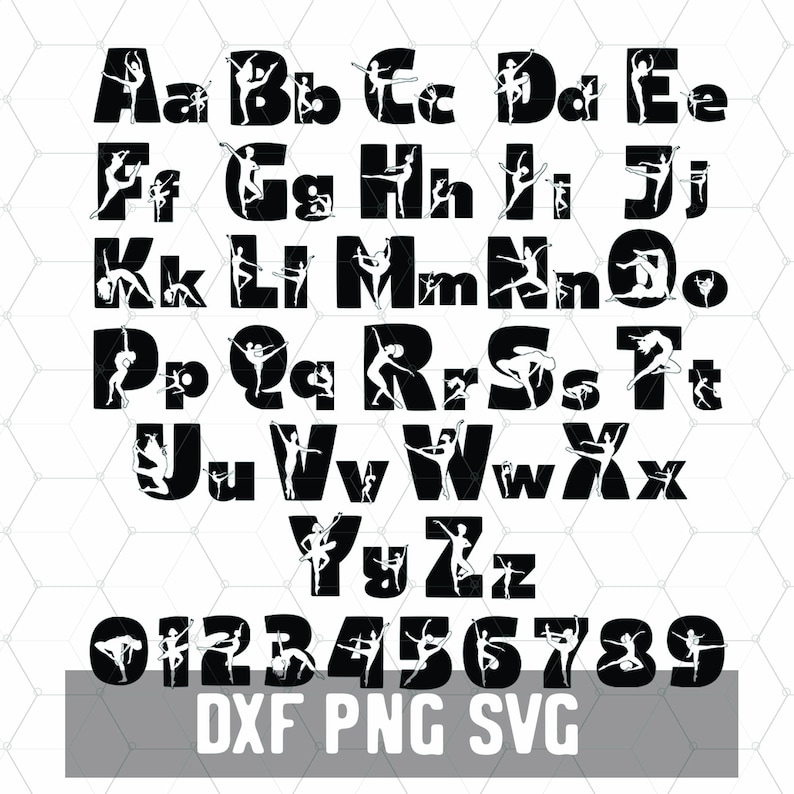 Dance Font SVG - Jazz Ballet Cricut - Alphabet Svg Files for Cricut ...