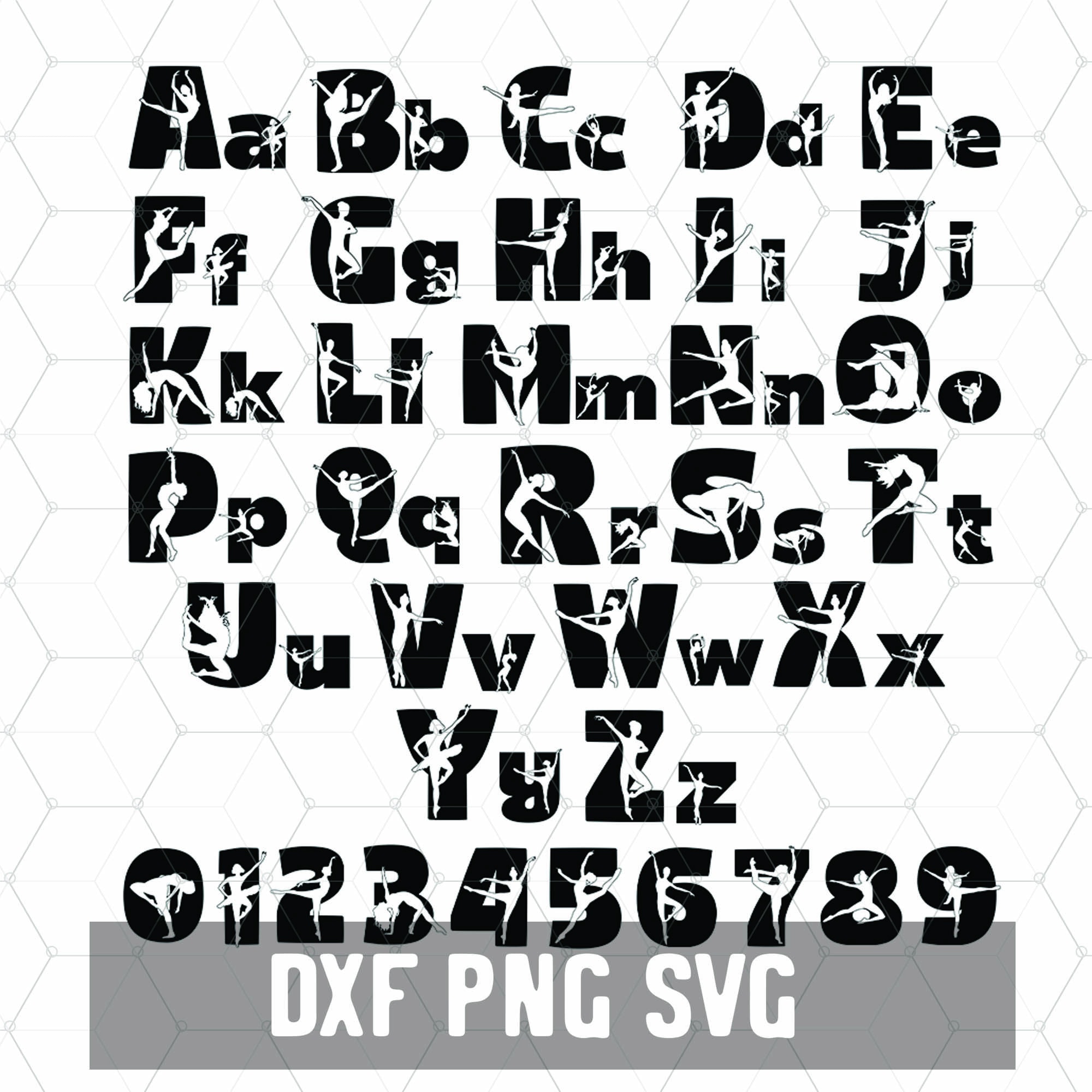 Dance Font SVG - Jazz Ballet Cricut - Alphabet Svg Files for Cricut ...
