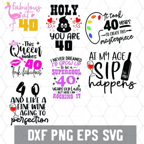 Funny 40th Mens Birthday 40 Years Svg Birthday 40 PNG - Etsy