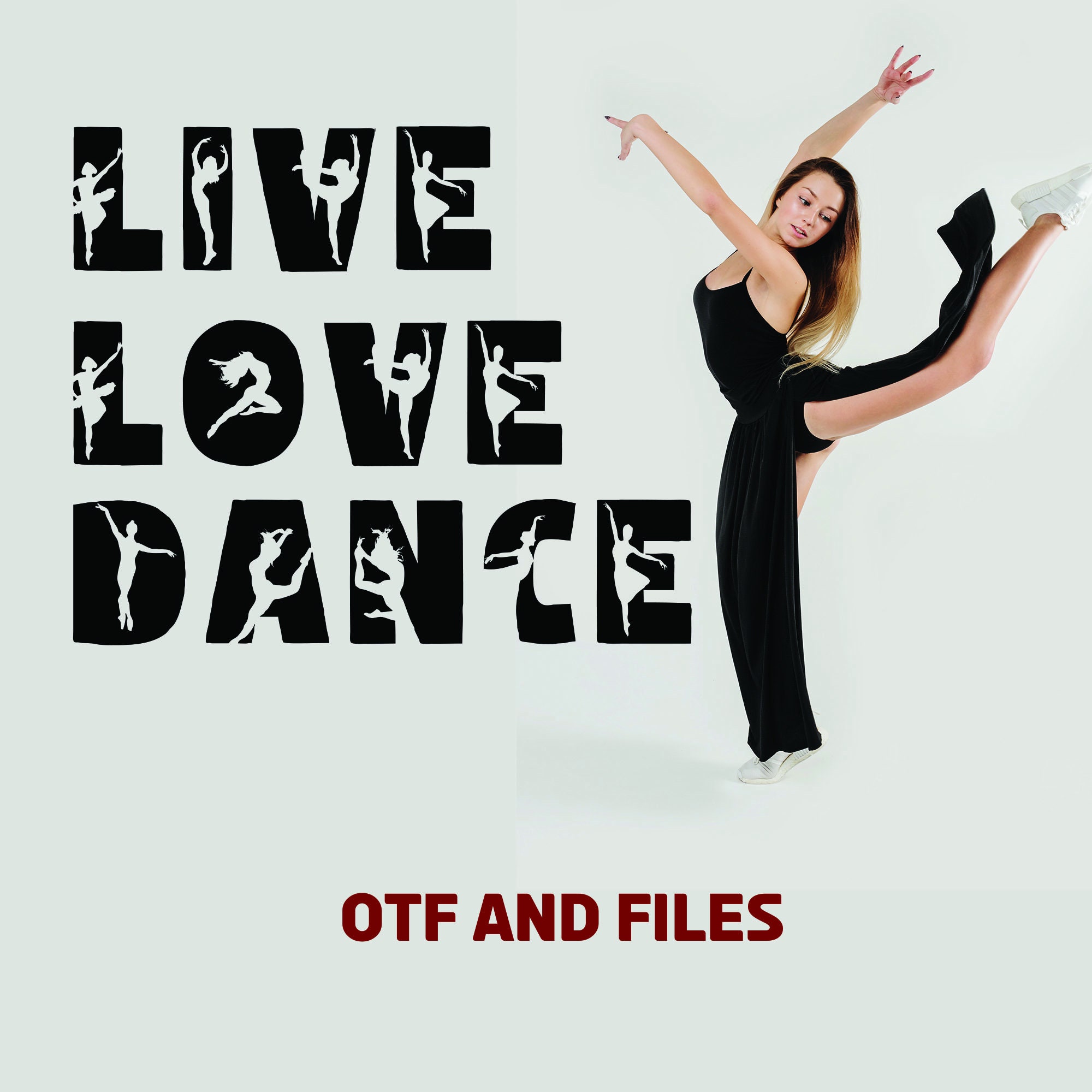 Dance Fonts- OTF and TTF - Alphabet Fonts - Ballerina Dancer Download ...